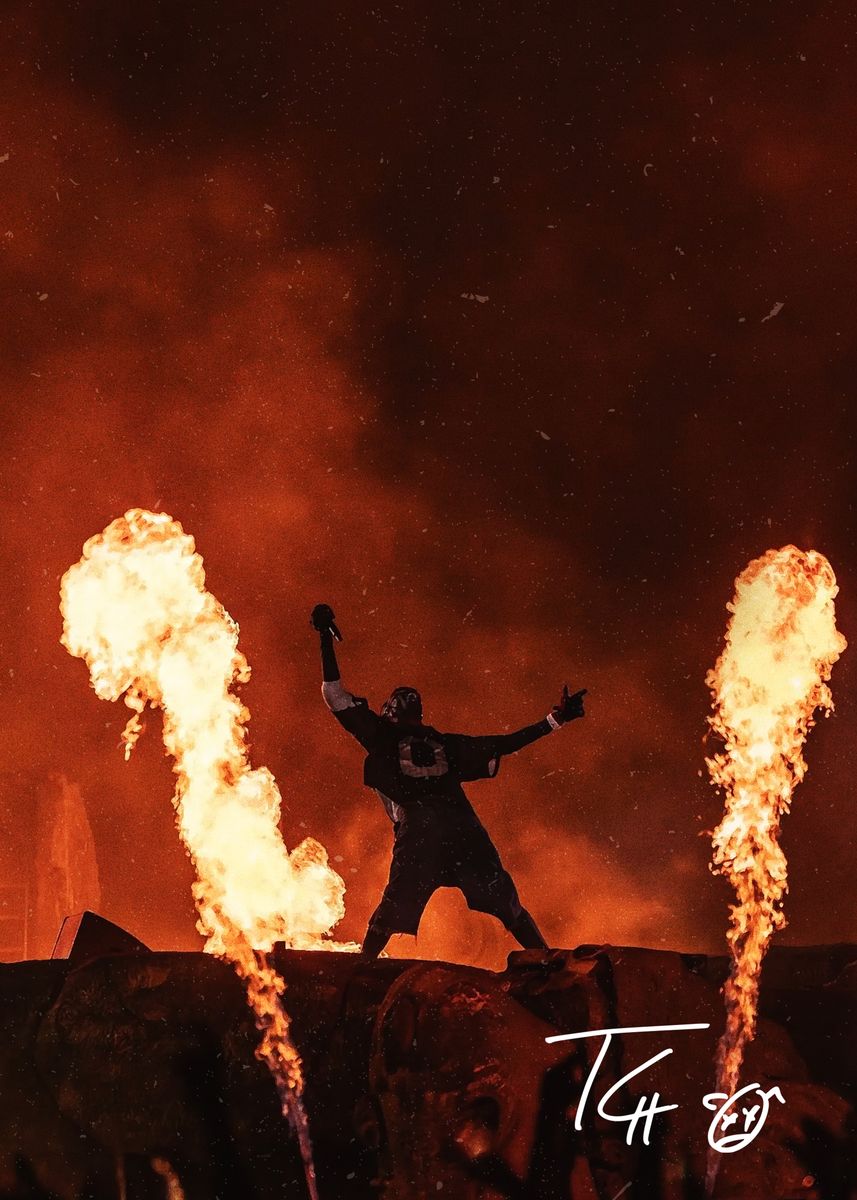 'Travis Scott' Poster, picture, metal print, paint by KI RU | Displate