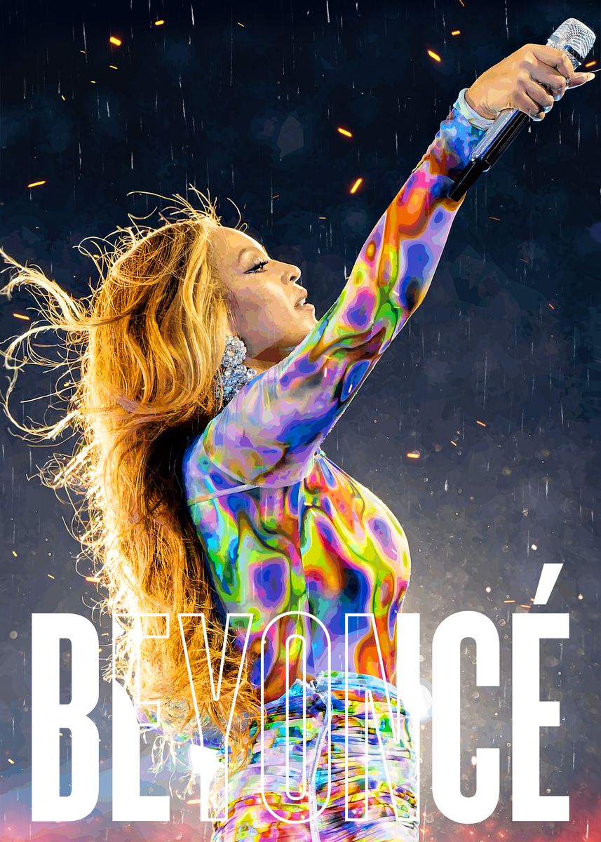 'Beyonce Concert' Poster, picture, metal print, paint by Micho Abstract ...