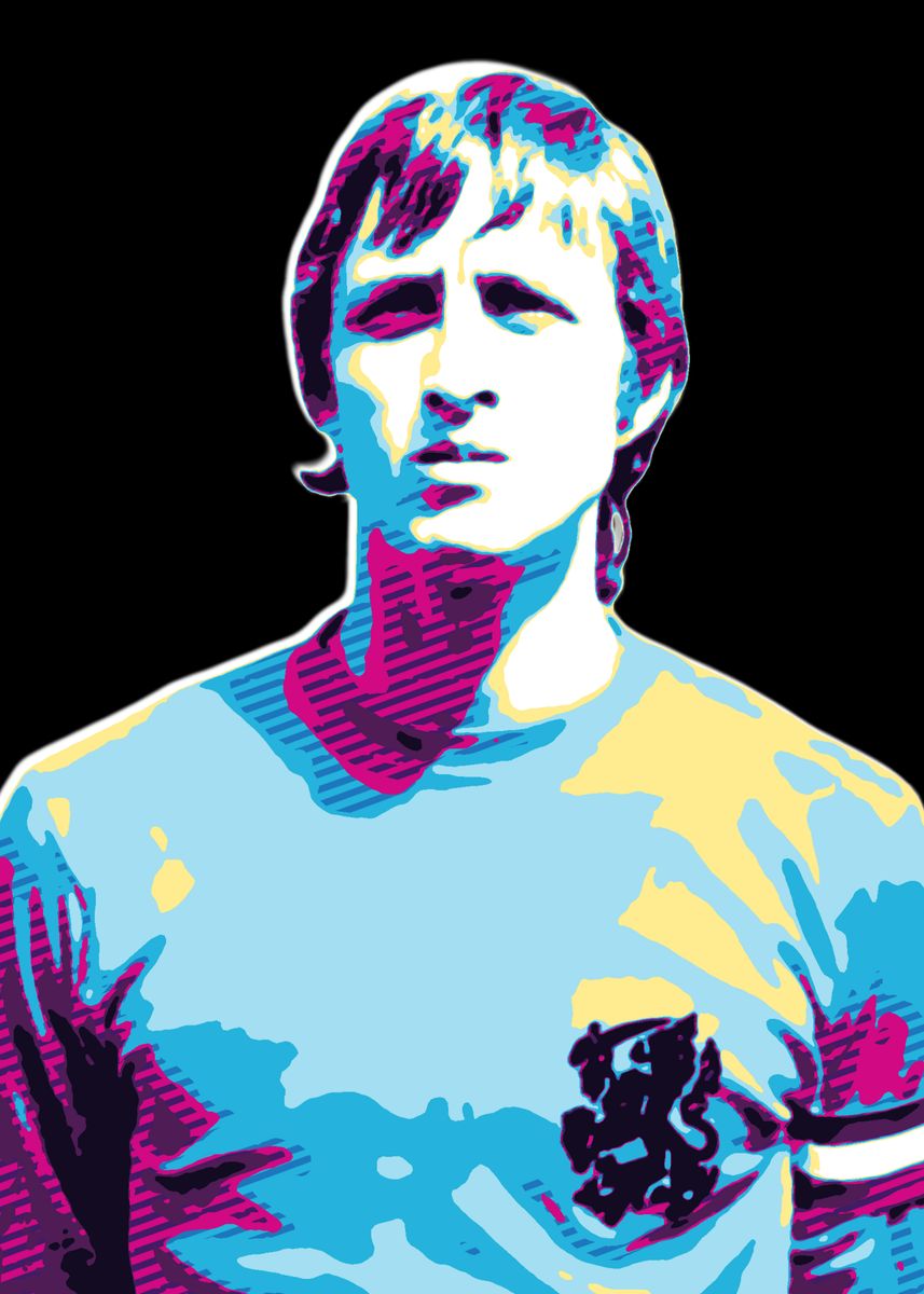'Johan Cruyff' Poster, picture, metal print, paint by Papa Giana | Displate