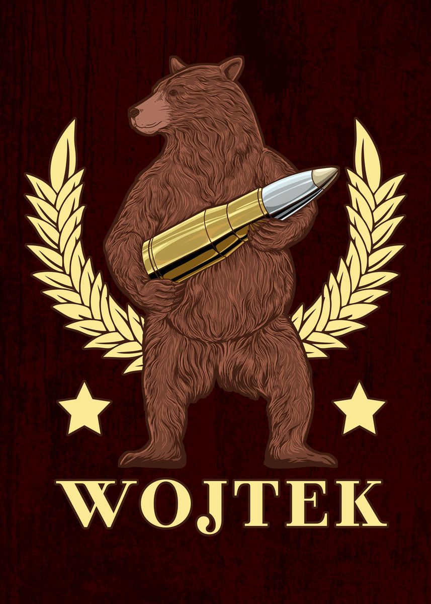 'Wojtek the Bear Soldier' Poster, picture, metal print, paint by ...
