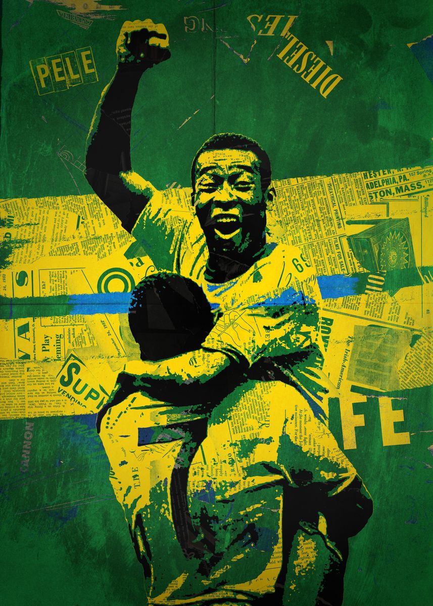 'Pele ' Poster, picture, metal print, paint by moose | Displate