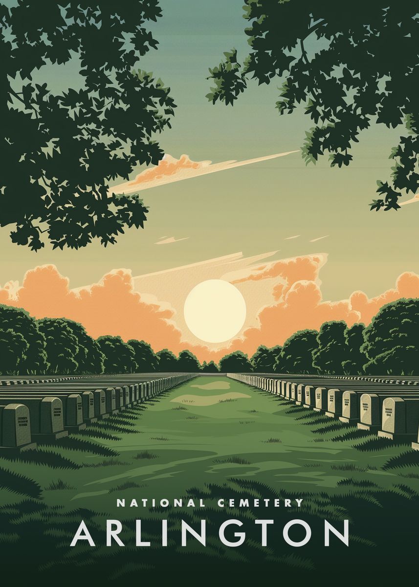 'Arlington Cemetery' Poster, picture, metal print, paint by Merah ...