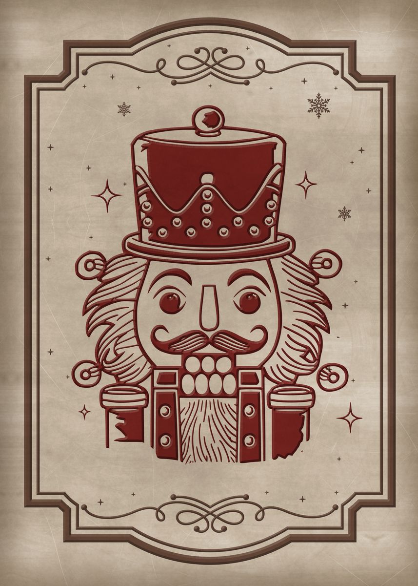 'Vintage Nutcracker Illustration' Poster, picture, metal print, paint ...