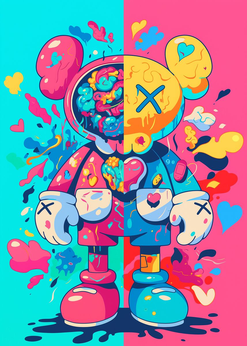 'Split Character Art' Poster, picture, metal print, paint by Tomorrow ...