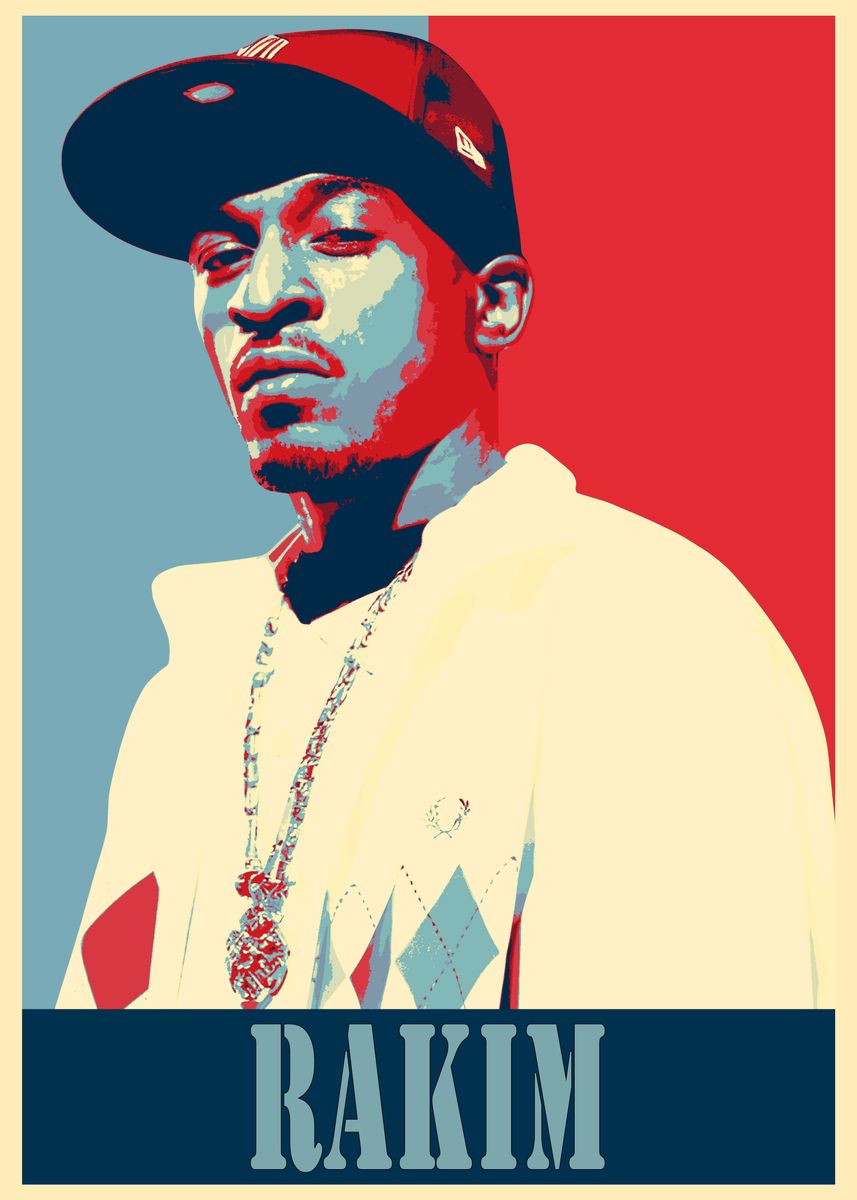 'Rakim Hip Hop Poster' Poster, picture, metal print, paint by CLOVE ...
