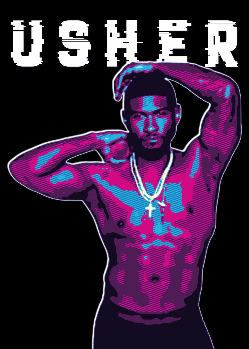 'Usher Digital Art' Poster, picture, metal print, paint by Papa Giana ...