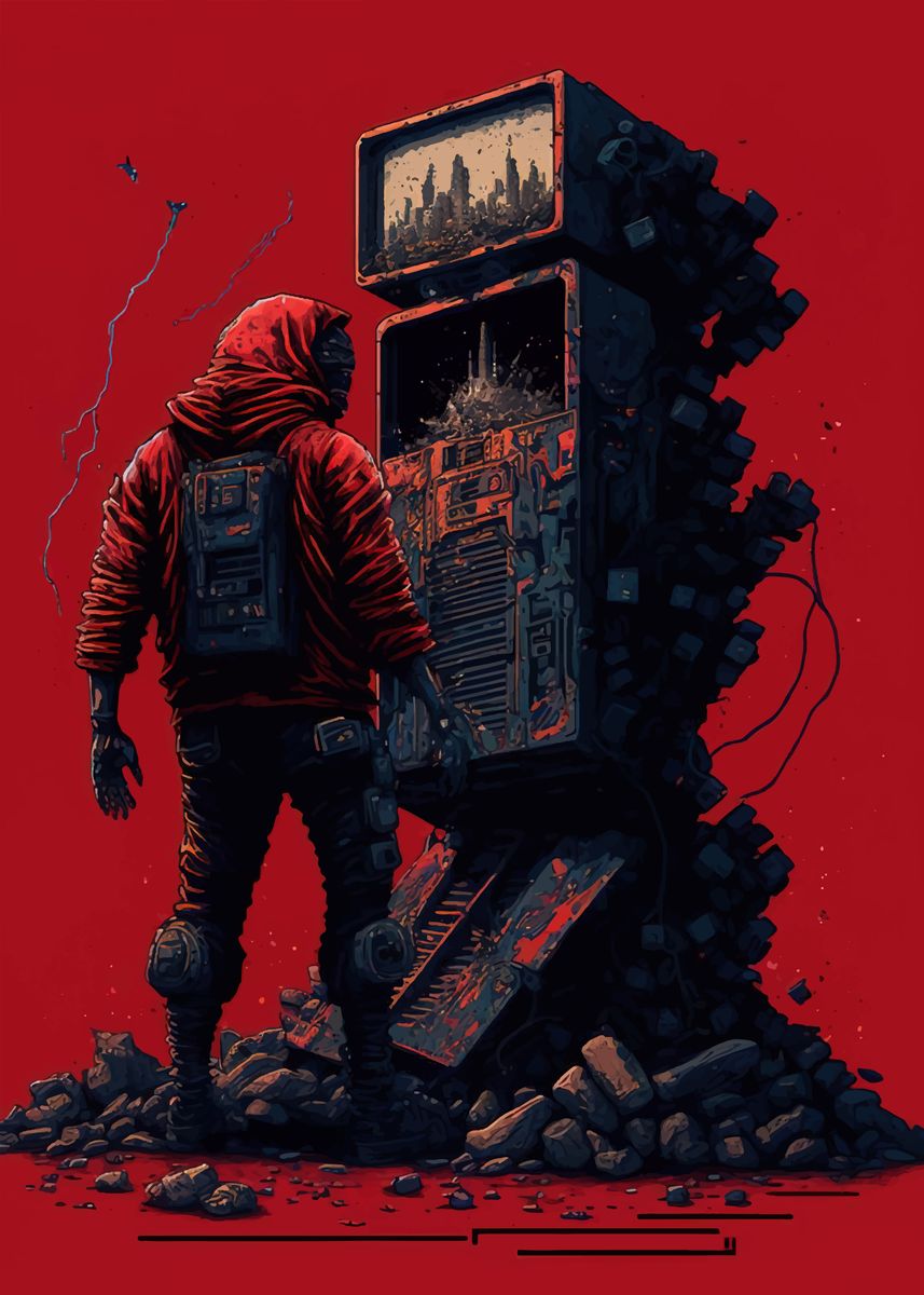 'Post-Apocalyptic Wanderer' Poster, picture, metal print, paint by ...