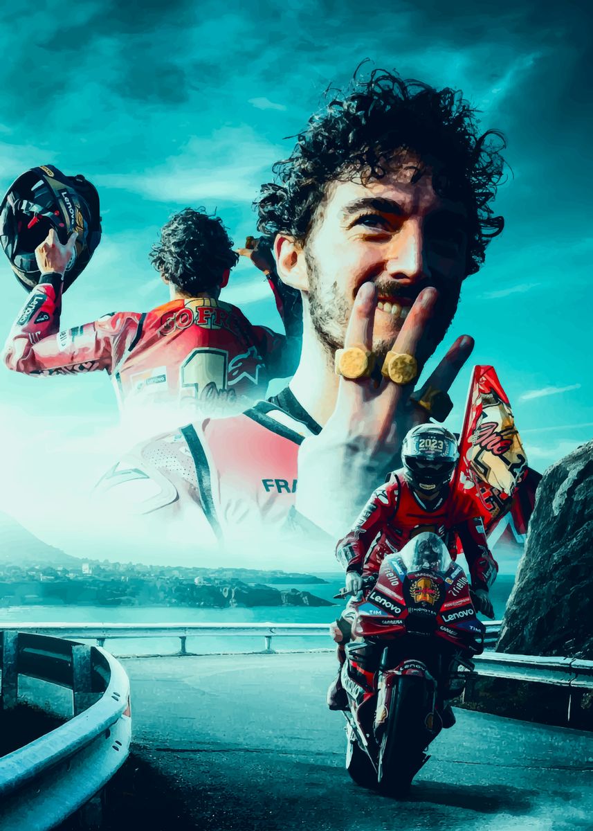 'Francesco Bagnaia' Poster, picture, metal print, paint by muyadi ...