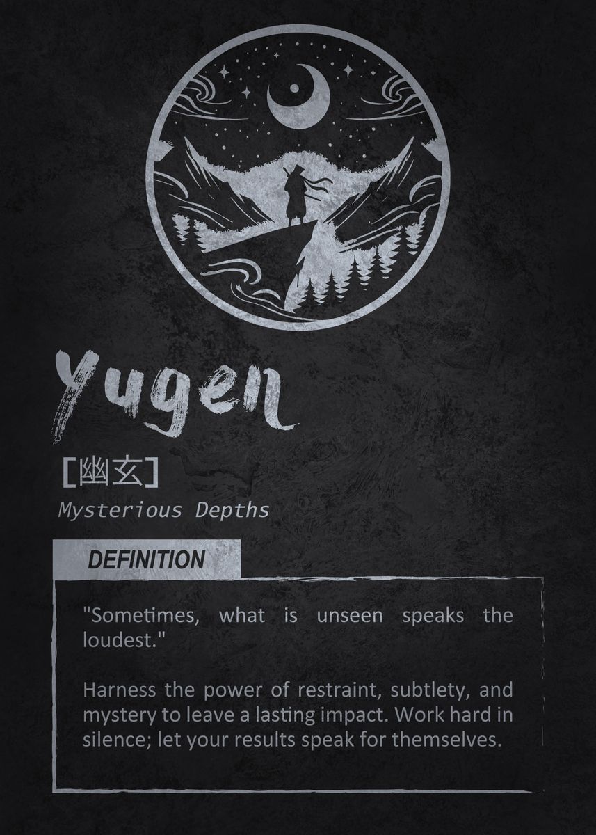 'Yugen - Shinobi Ninja Phlosophy' Poster, picture, metal print, paint ...