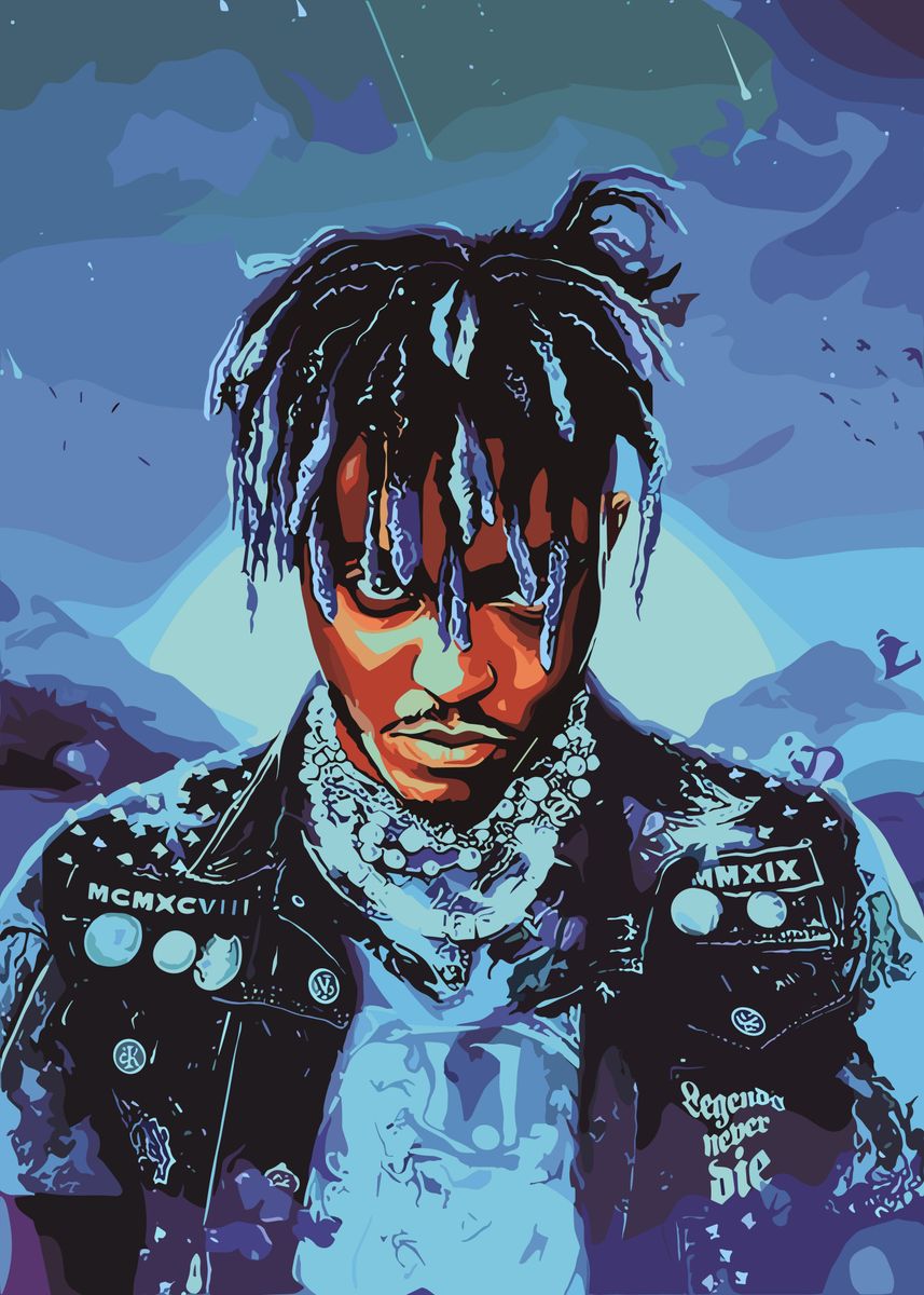 'Juice Wrld Portrait' Poster, picture, metal print, paint by ...