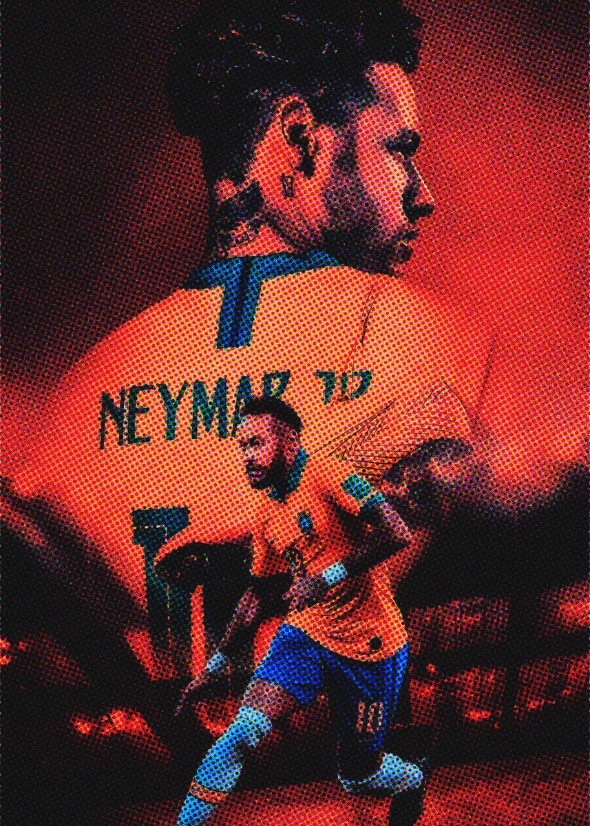 'Neymar Jr. Soccer Poster' Poster, picture, metal print, paint by Hynn ...