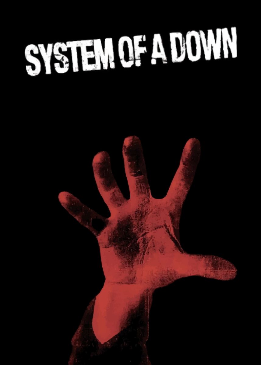 'System of a Down Hand Graphic' Poster, picture, metal print, paint by ...