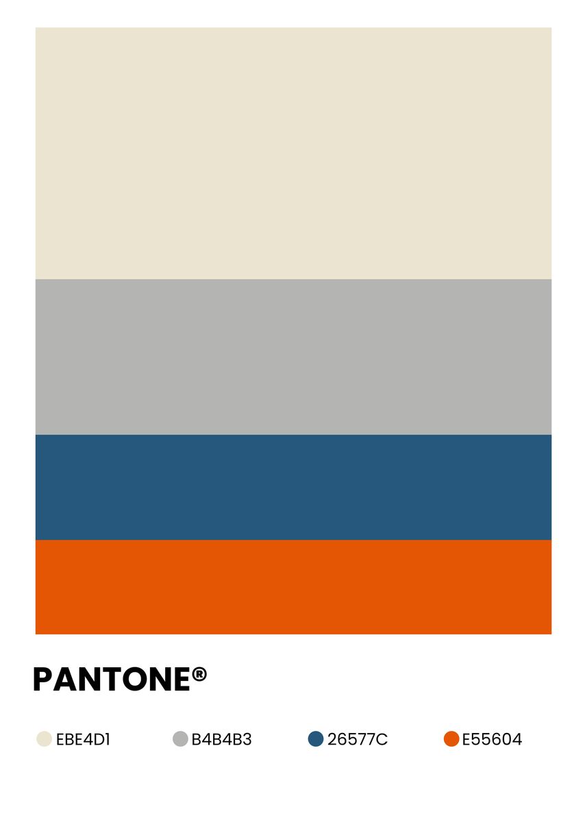 'color pantone retro' Poster, picture, metal print, paint by Metal ...