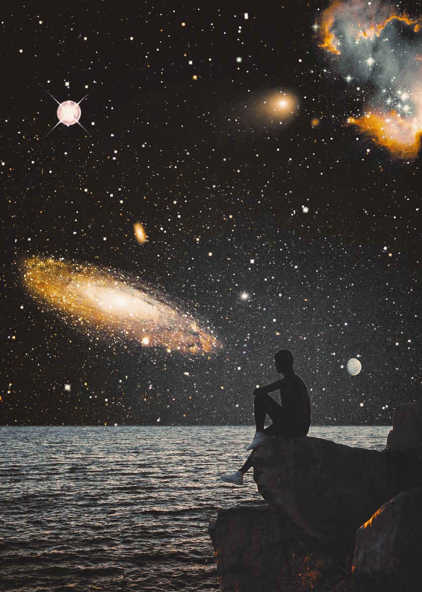 'Thought Stars' Poster, picture, metal print, paint by doubleproper ...