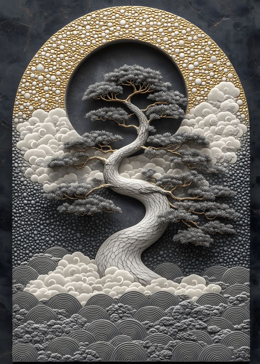 'Bonsai Tree Wall Art' Poster, picture, metal print, paint by Melvina ...