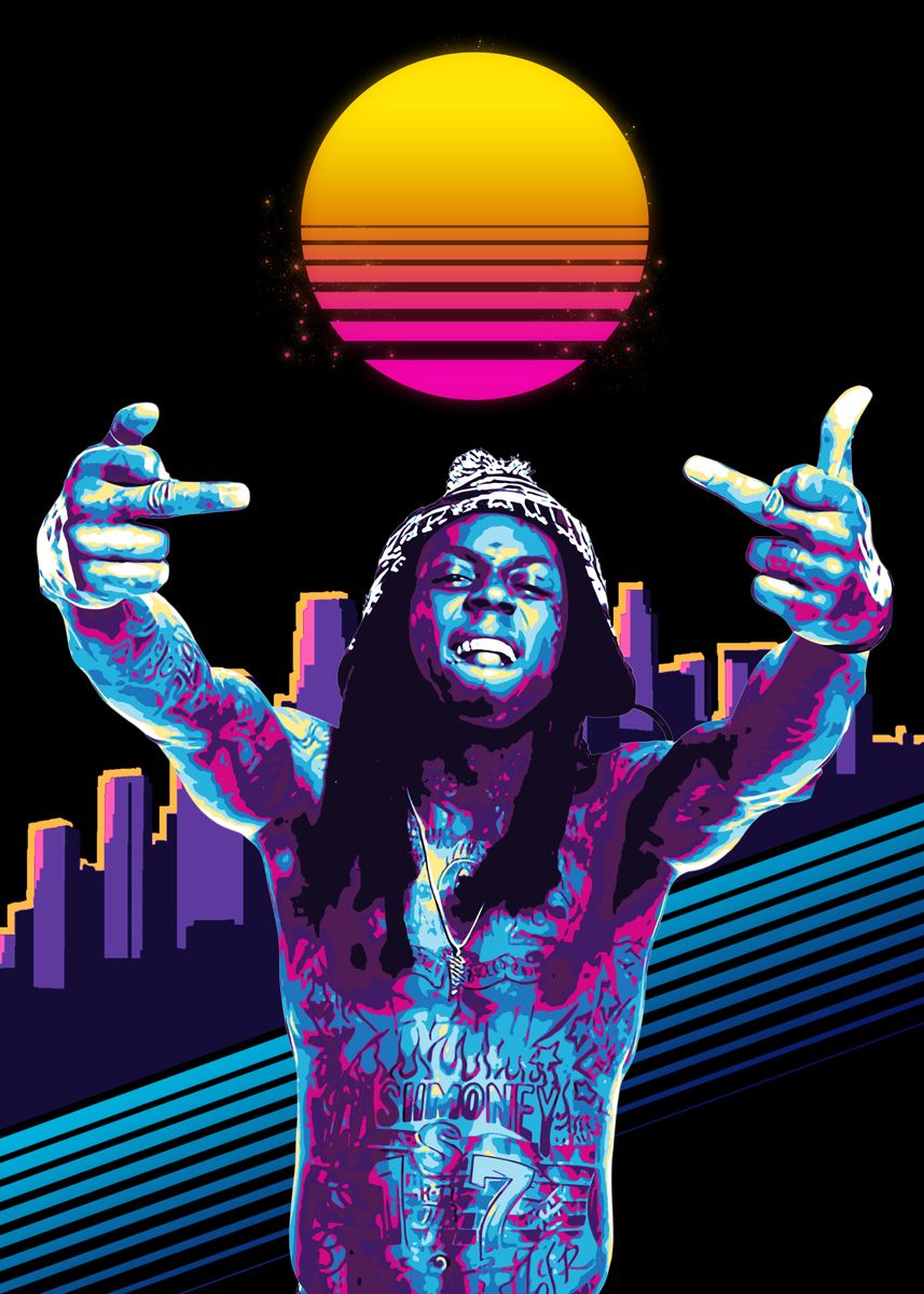 'Lil Wayne Retro Art' Poster, picture, metal print, paint by ron art ...