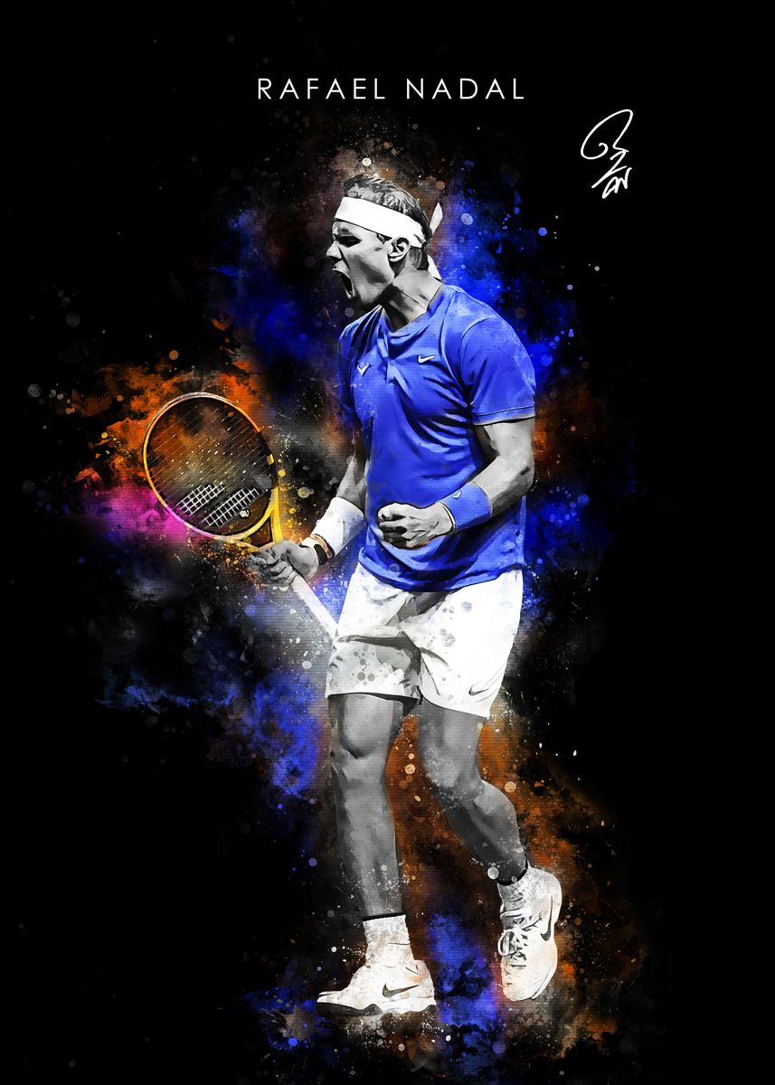 'Rafael Nadal Tennis Art' Poster, picture, metal print, paint by DUKE ...