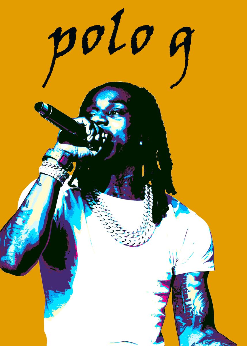 'Polo G Rapper Portrait' Poster, picture, metal print, paint by ron art ...
