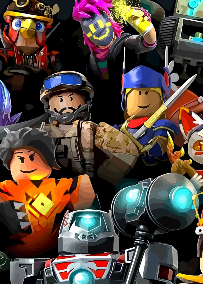 'Roblox Characters' Poster, picture, metal print, paint by heavenly ...