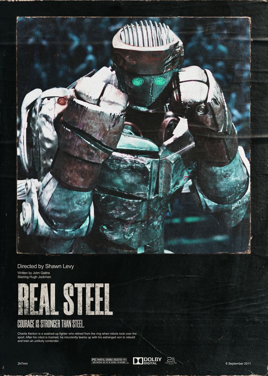 'Real Steel ' Poster, picture, metal print, paint by Nerdworld 1 | Displate