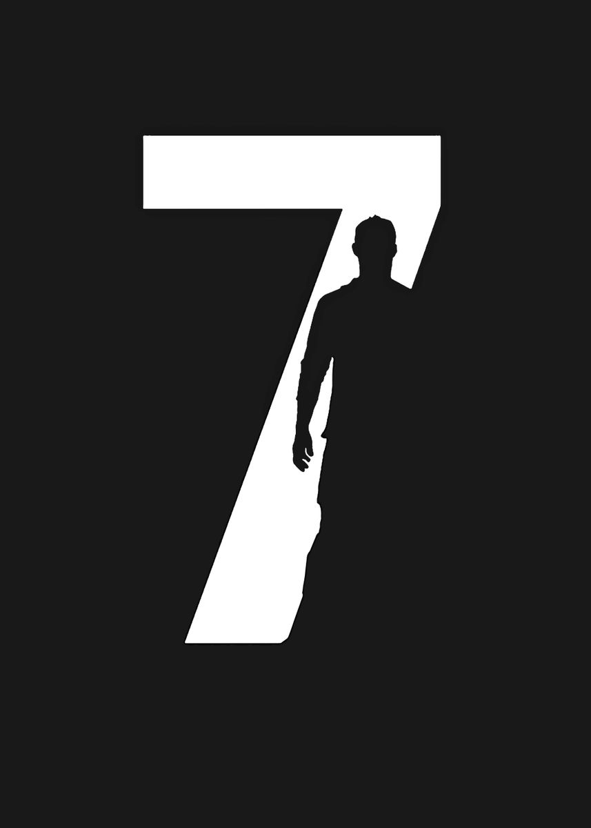 'Number 7 Silhouette' Poster, picture, metal print, paint by louis ...