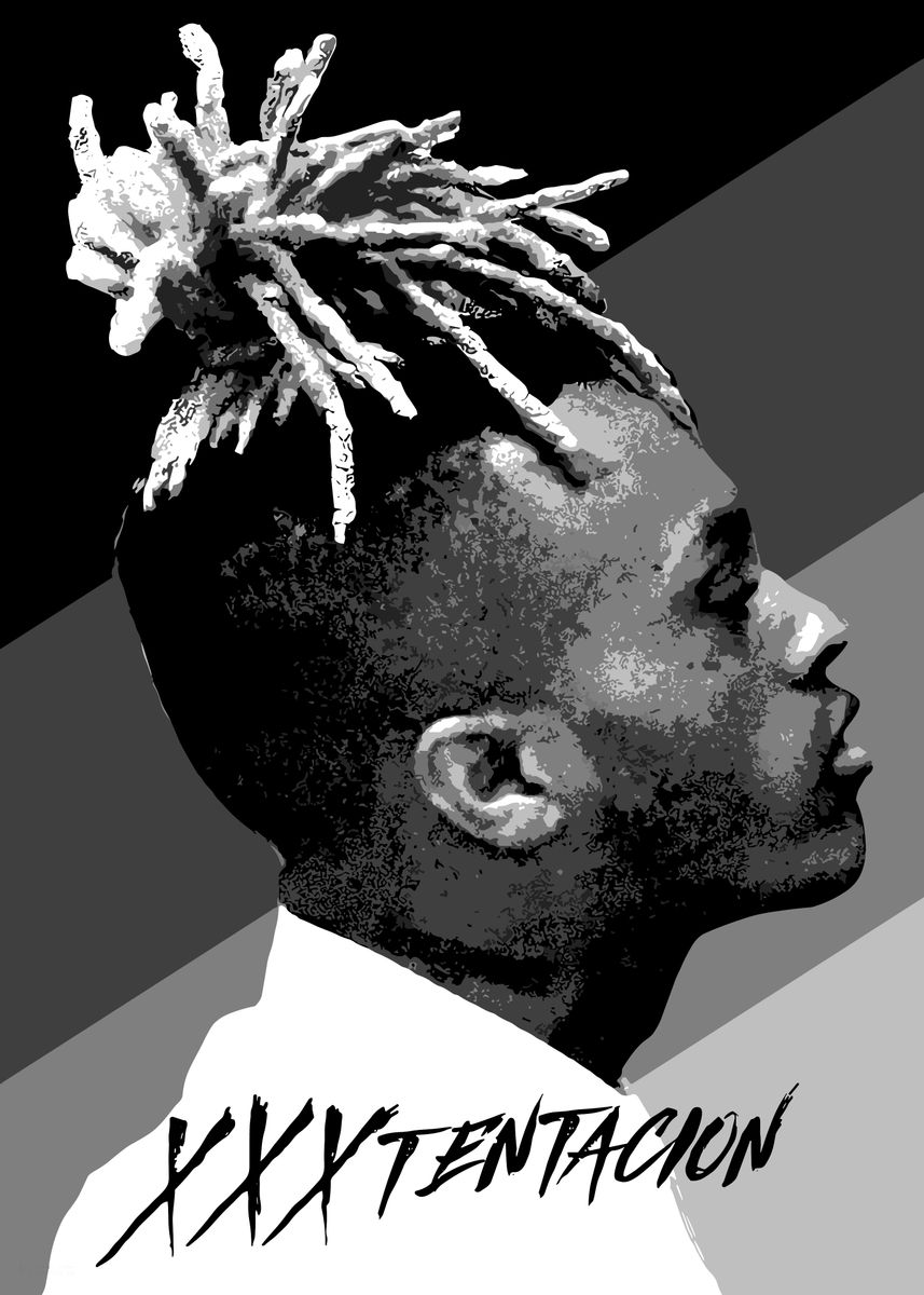 'XXXTentacion Portrait' Poster, picture, metal print, paint by ...