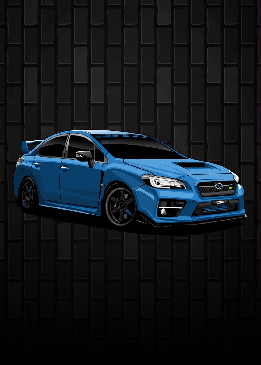 'Subaru WRX ' Poster, picture, metal print, paint by bigcuan | Displate