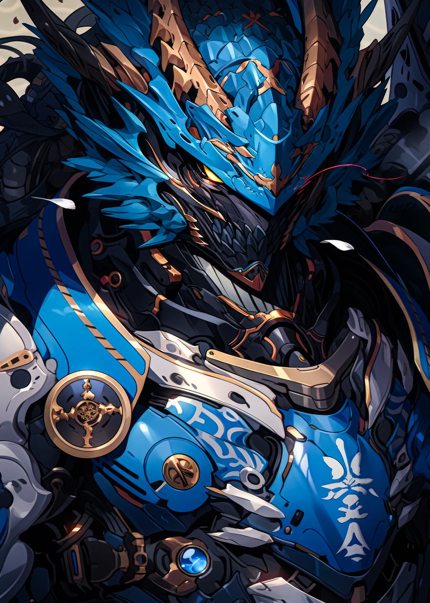 'Cybernetic Dragon Armor' Poster, picture, metal print, paint by ...