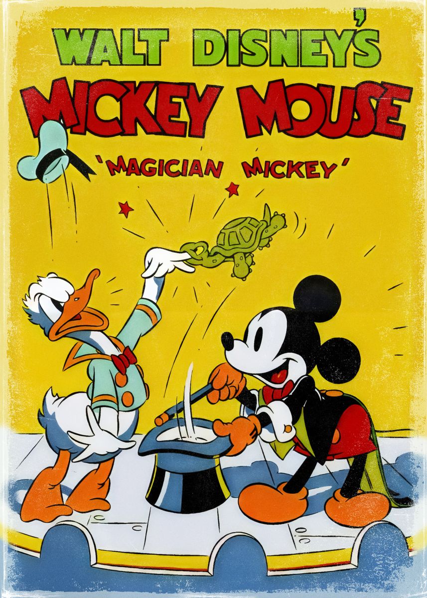 'Magician Mickey Mouse' Poster, picture, metal print, paint by Mickey ...