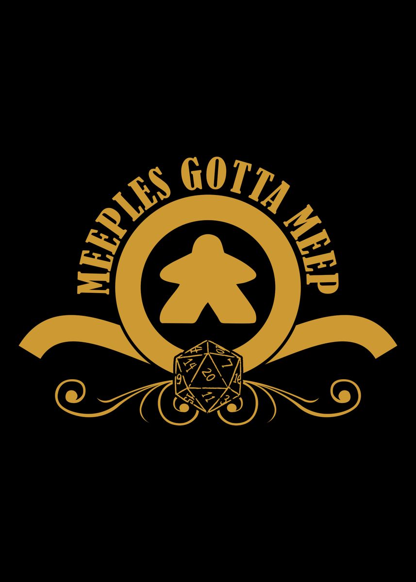 'Meeples Gotta Meep' Poster, picture, metal print, paint by Andreas Schellenberg | Displate