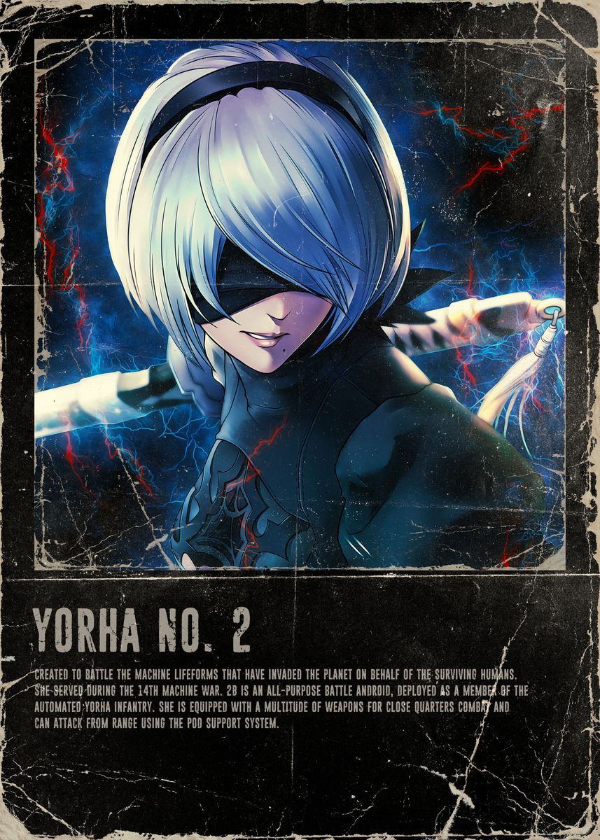 'NIER 2B AUTOMATA GAME' Poster, picture, metal print, paint by ...