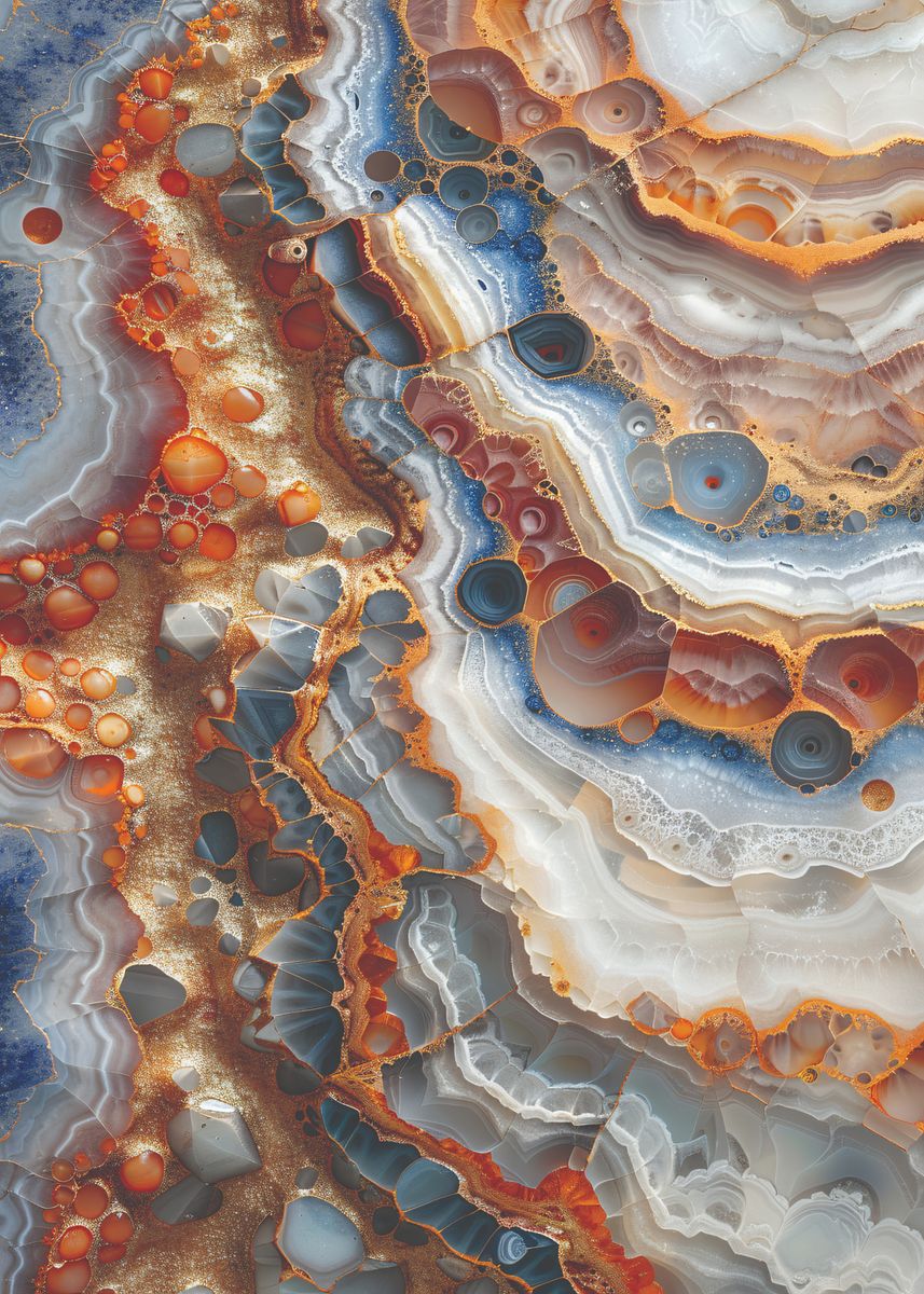 'Agate Stone Texture' Poster, picture, metal print, paint by Abstract ...