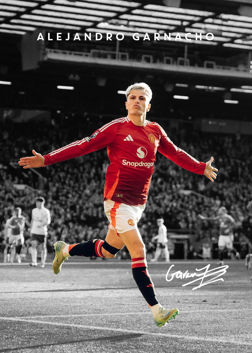 'Alejandro Garnacho' Poster, picture, metal print, paint by Daisy Donna ...