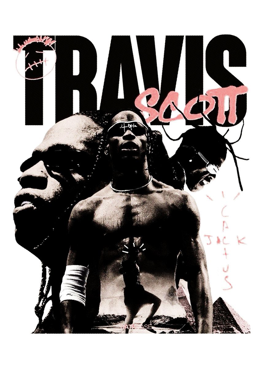 'Travis Scott Rapper Music' Poster, picture, metal print, paint by ...