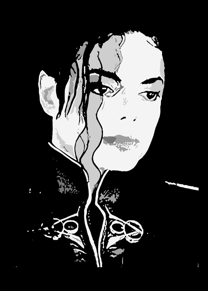 'Michael Jackson Portrait' Poster, picture, metal print, paint by ...