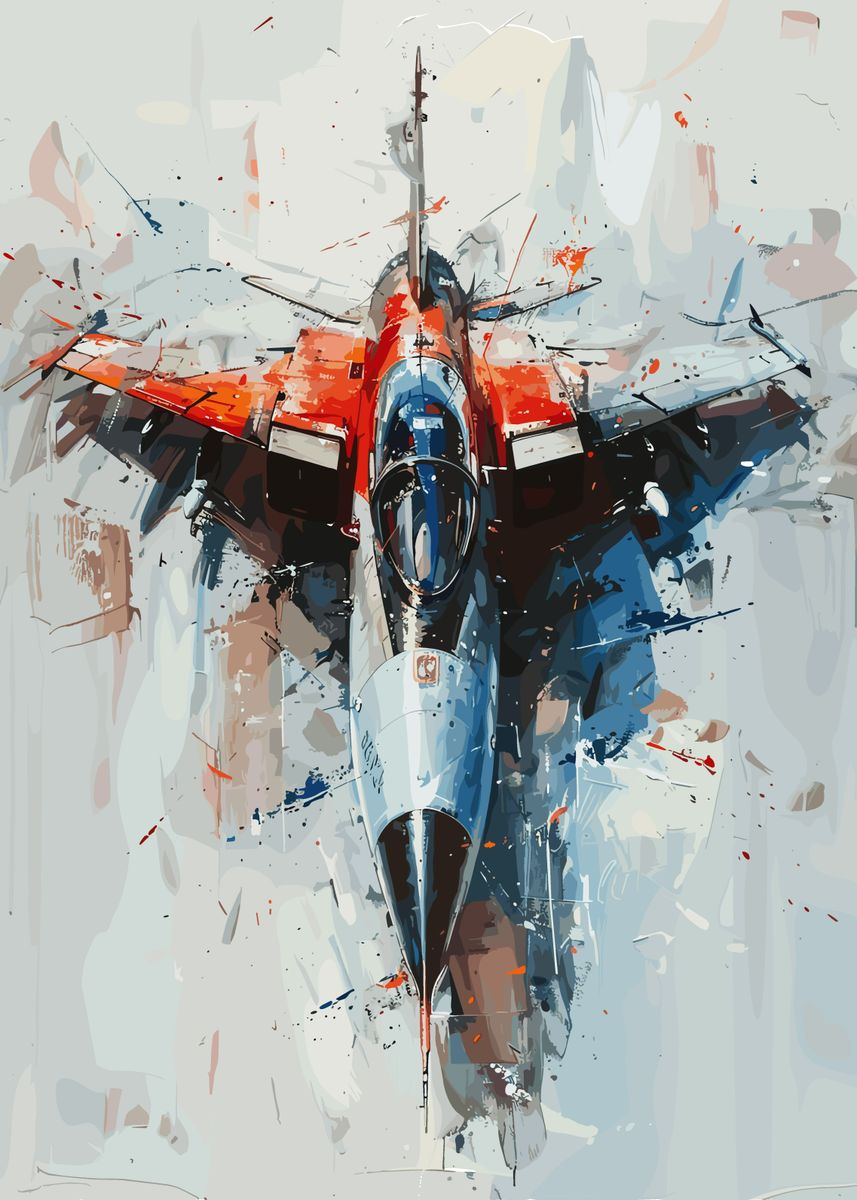 'Fighter Jet Painting' Poster, picture, metal print, paint by BS Design ...