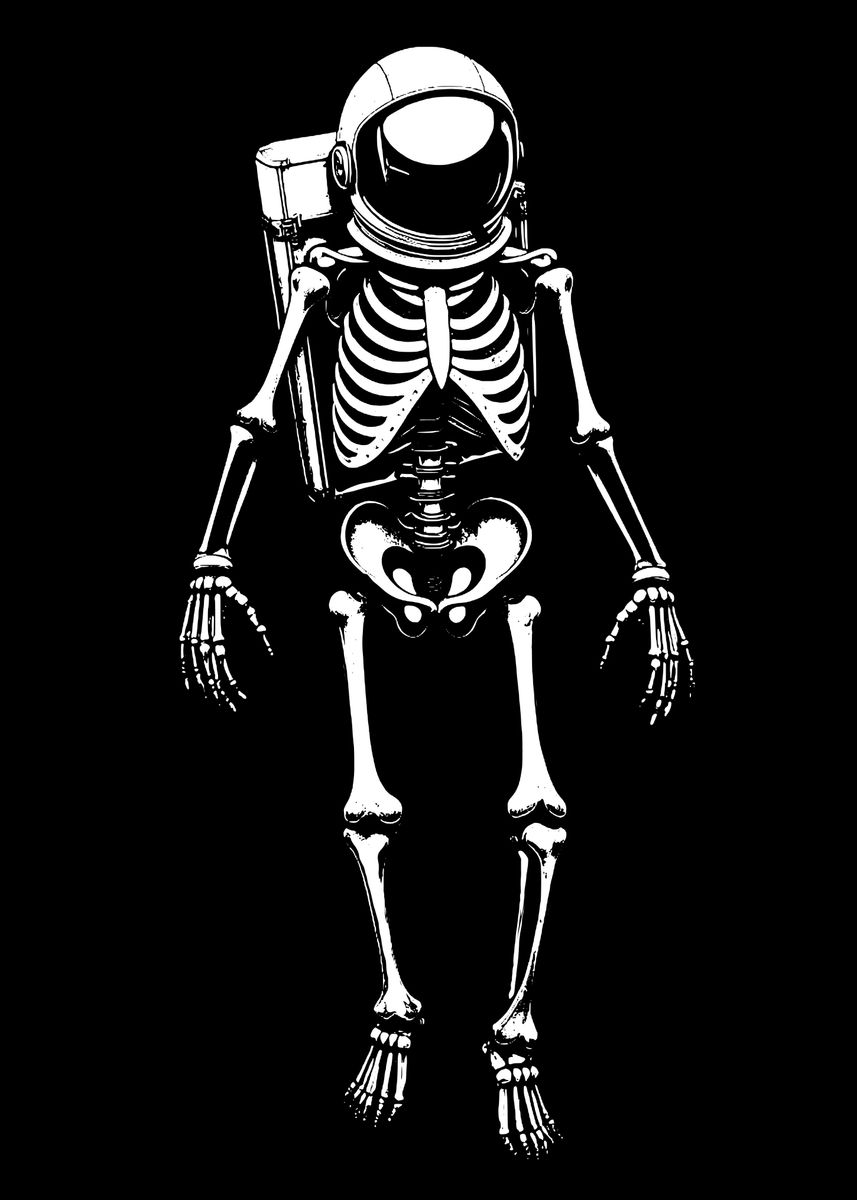 'Skeleton Astronaut' Poster, picture, metal print, paint by Theterix ...