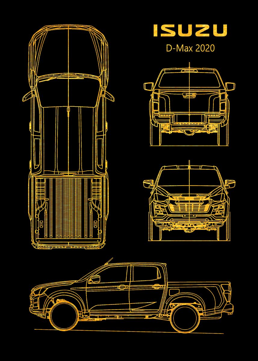 'Isuzu D-Max 2020' Poster, picture, metal print, paint by JAT DESIGNS ...