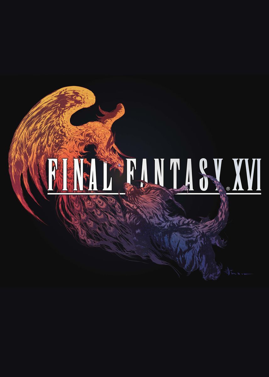 'Final Fantasy XVI Logo' Poster, picture, metal print, paint by ...