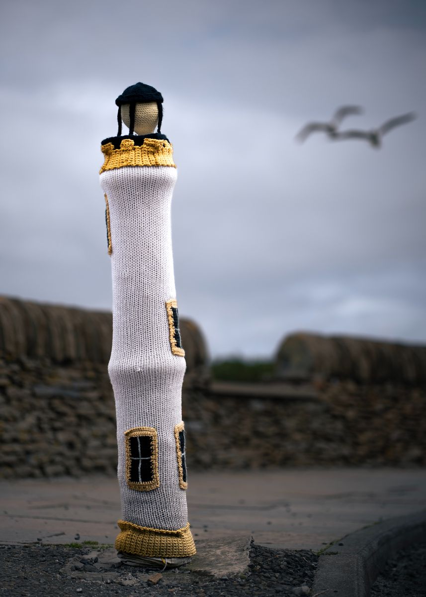 'Lighthouse down the road.' Poster, picture, metal print, paint by Roy ...