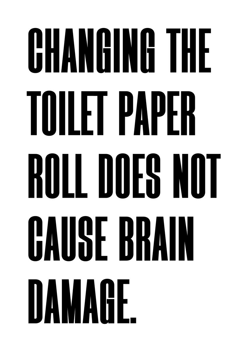 Toilet Paper Roll Brain Damage Poster Picture Metal Print Paint By toilet-paper-roll-brain-damage-poster-picture-metal-print-paint-by