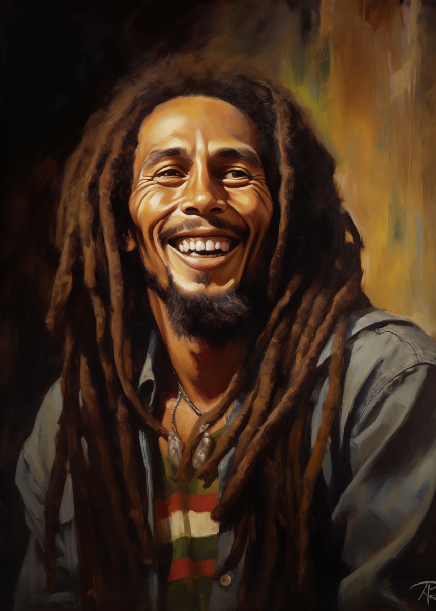 'Bob Marley Portrait' Poster, picture, metal print, paint by WallDesign ...