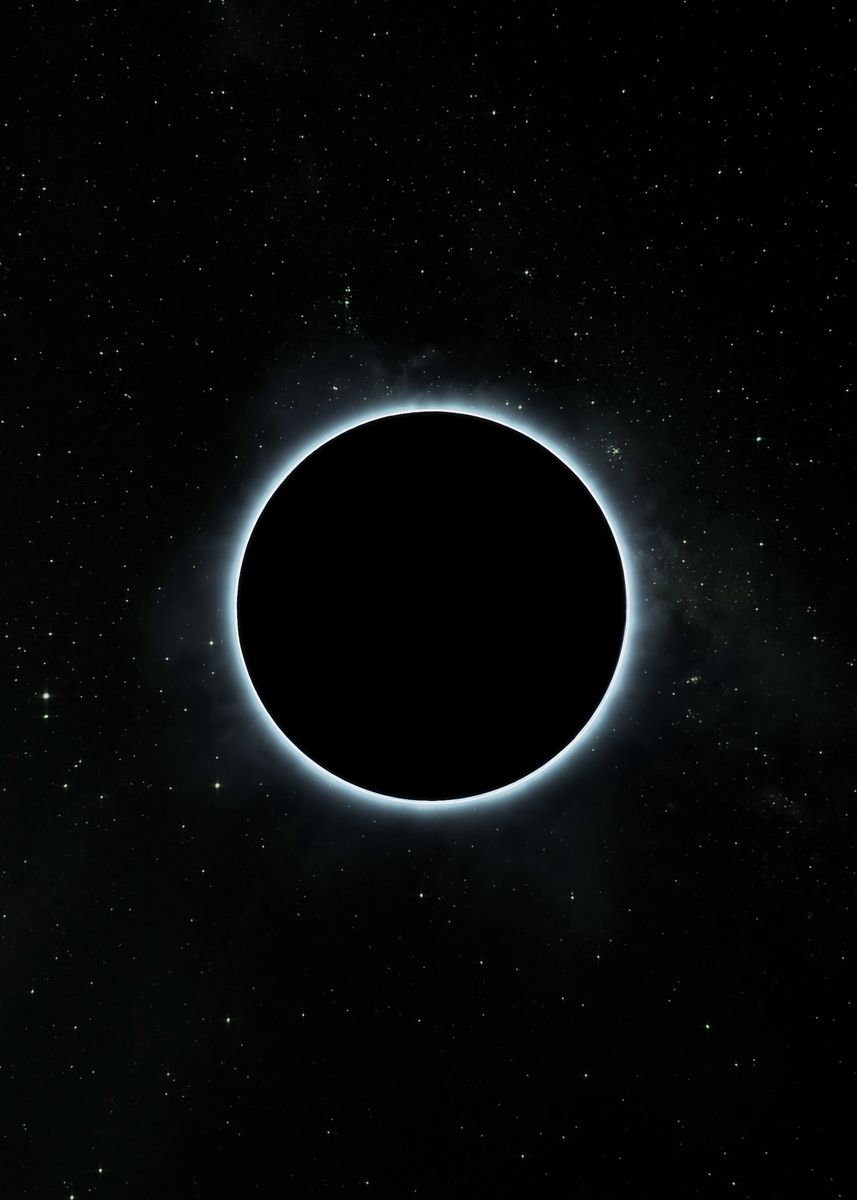 'Solar Eclipse in Space' Poster, picture, metal print, paint by CINEMO ...