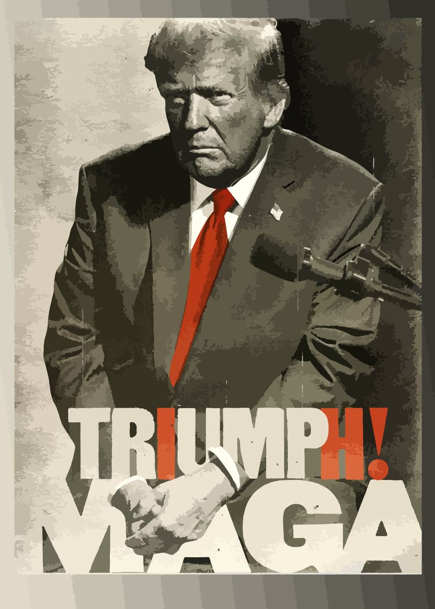 'Donal Trump Poster' Poster, picture, metal print, paint by Gustavo ...