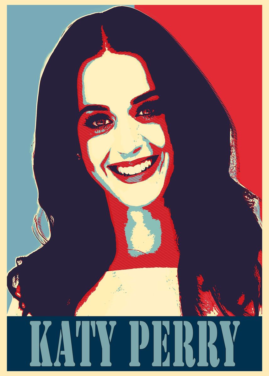 'Katy Perry Pop Art Poster' Poster, picture, metal print, paint by ...