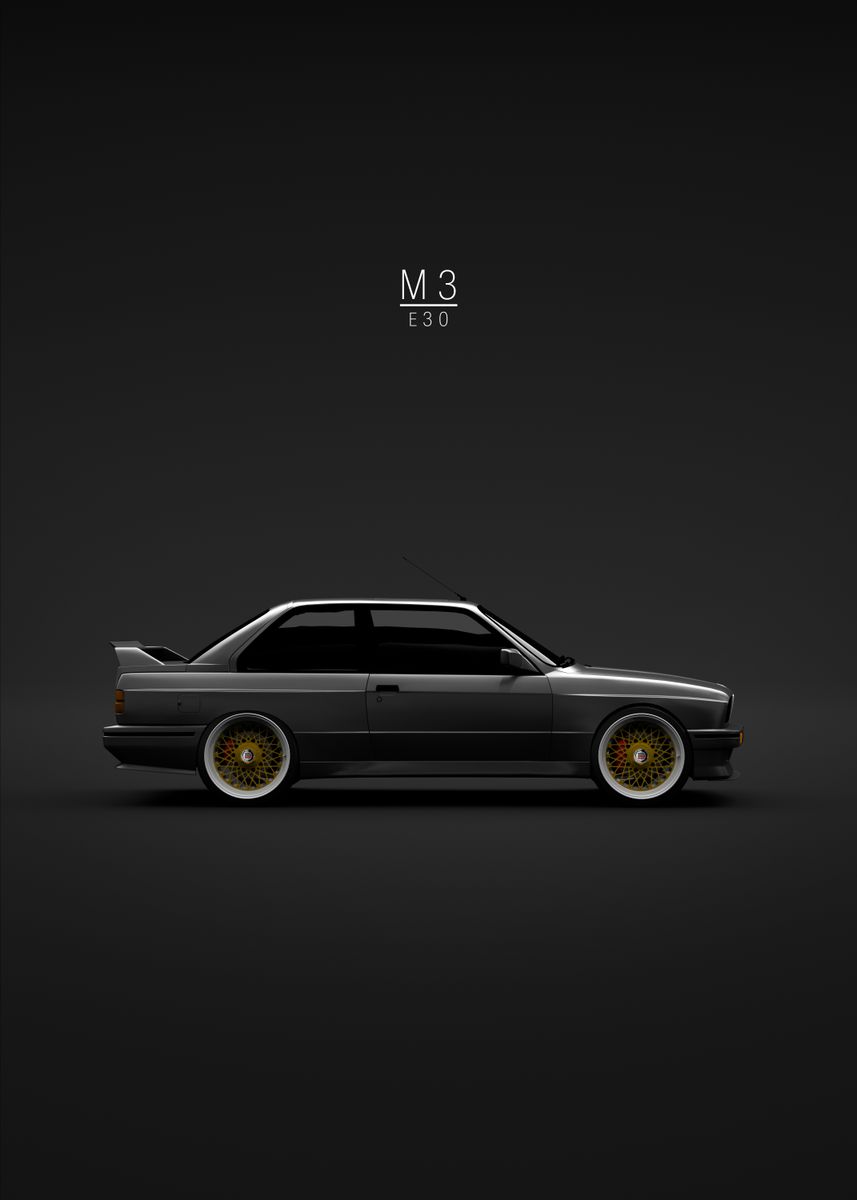 'Alpina M3 E30 ' Poster, picture, metal print, paint by 21 MXM | Displate