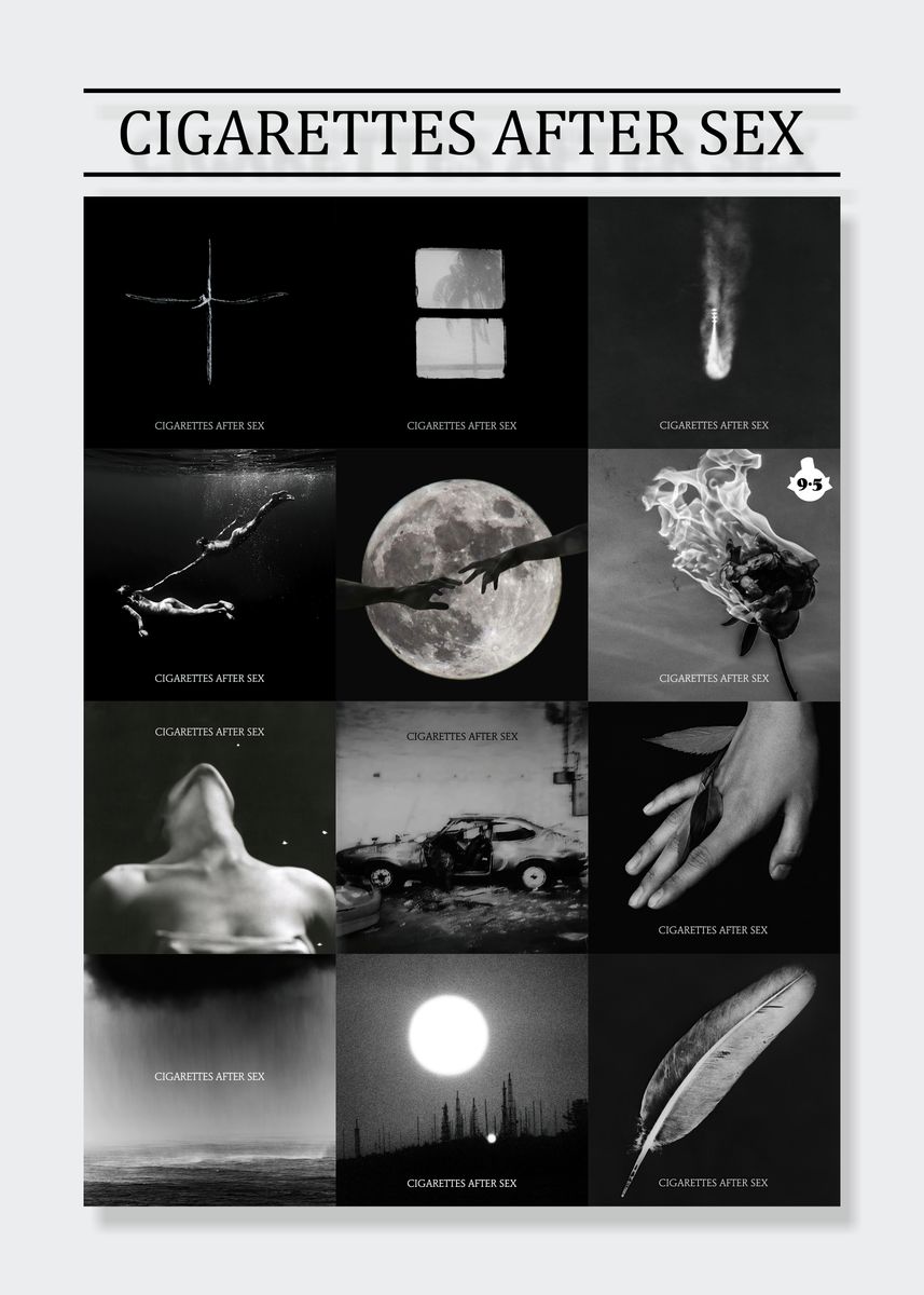Cigarettes After Sex Album Collage Poster Poster Picture Metal