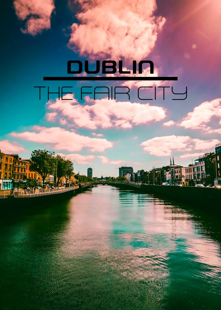 'Dublin Cityscape' Poster, picture, metal print, paint by gama derma ...