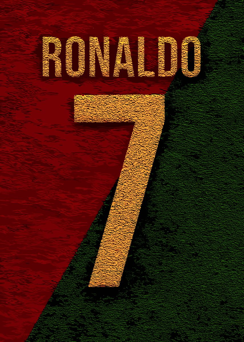 'Ronaldo Jersey Number 7' Poster, picture, metal print, paint by Trend ...