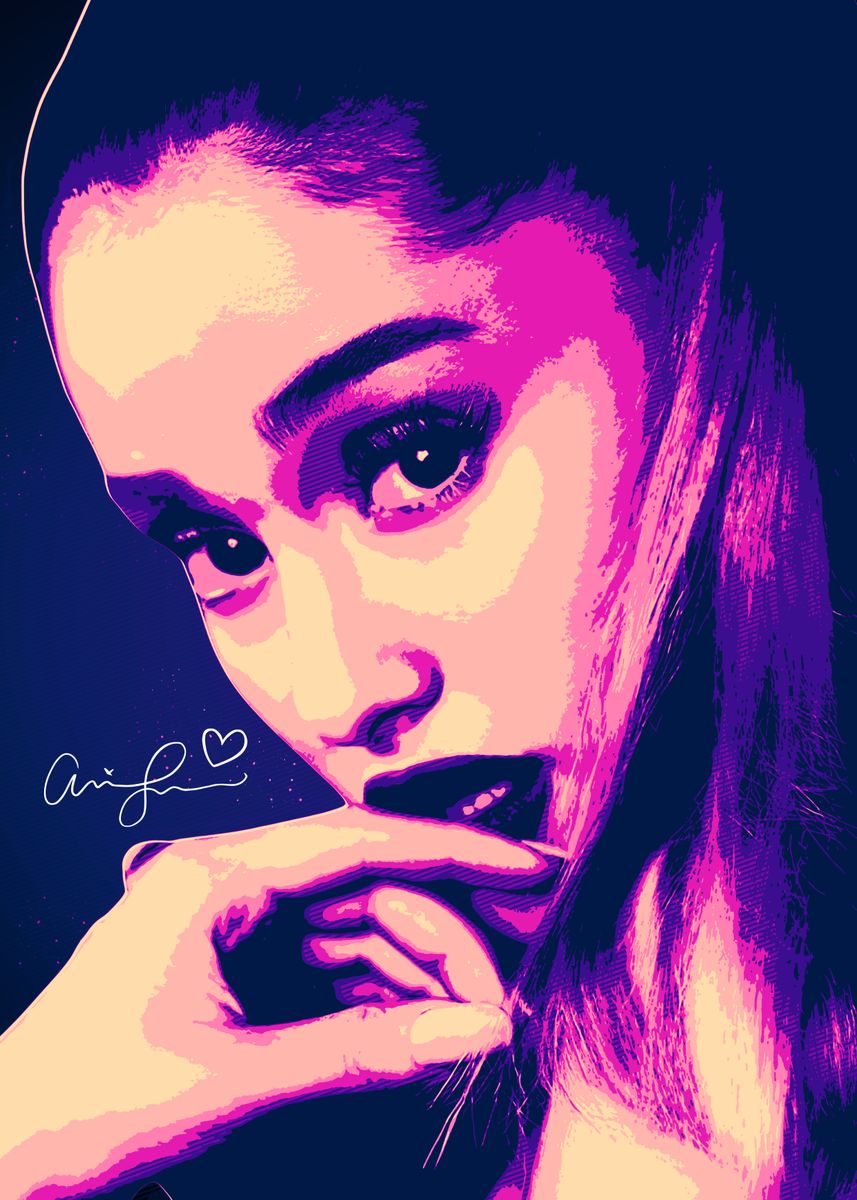 'Ariana Grande pop art' Poster, picture, metal print, paint by maxmoen ...
